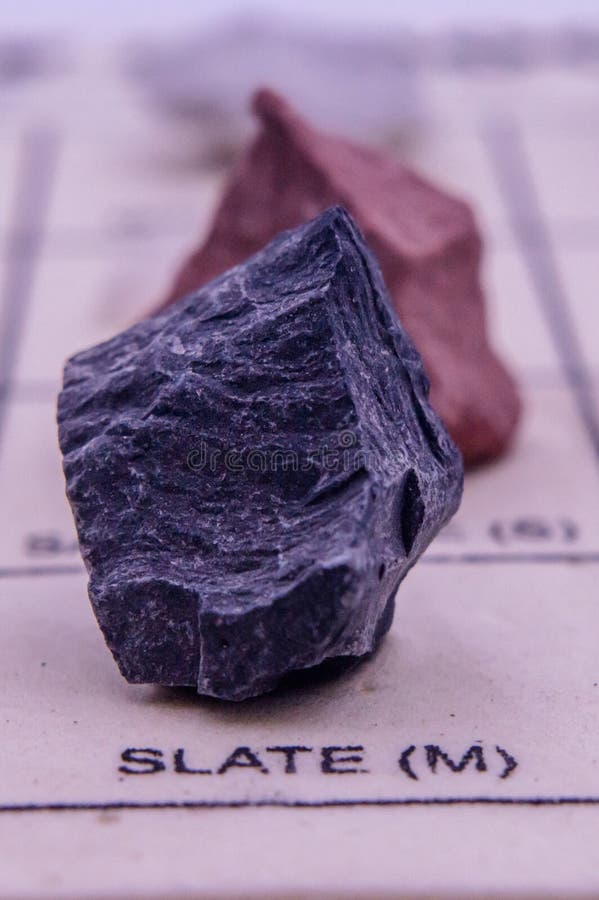 Isolated Sample of a Gray Slate Rock on Texture Background. Gray Slate ...