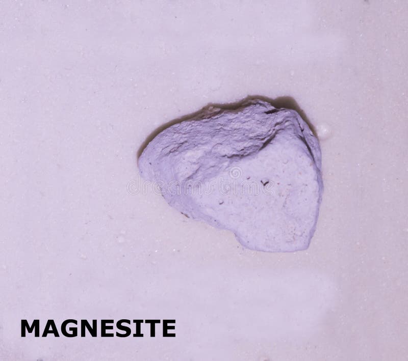 Isolated Sample of a Magnesite Rock on Texture Background. Magnesite ...