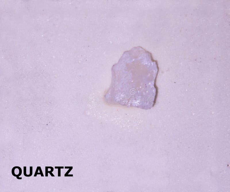 Isolated Sample of a Quartz Rock on Texture Background. Quartz Igneous ...