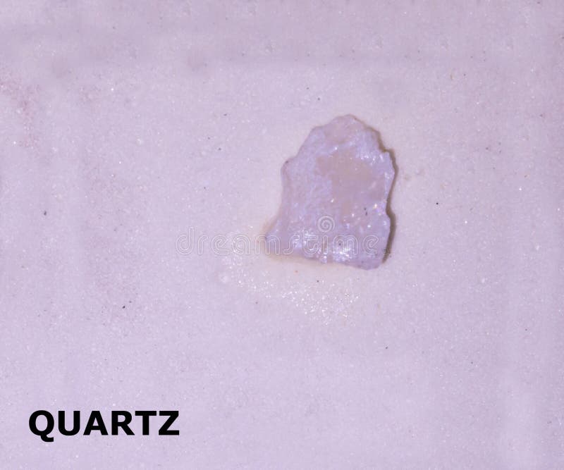 Isolated Sample of a Quartz Rock on Texture Background. Quartz Igneous ...