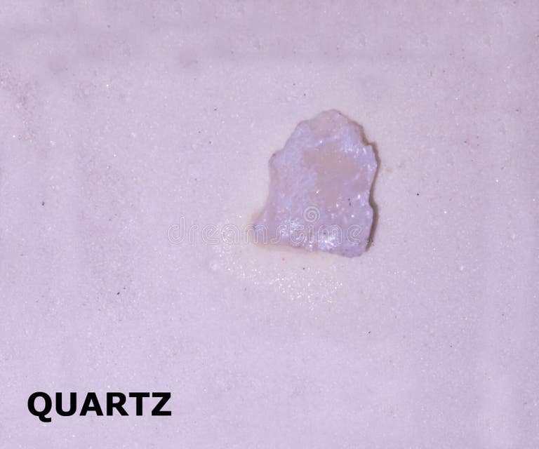 Isolated Sample of a Quartz Rock on Texture Background. Quartz Igneous ...
