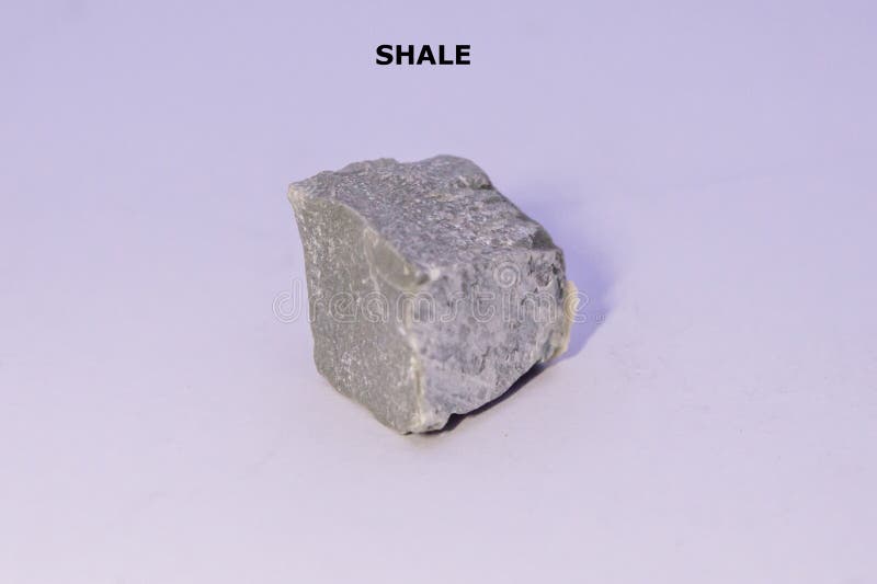 Isolated Sample of a Shale Rock on Texture Background. Shale ...