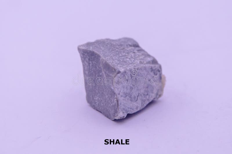 Isolated Sample of a Shale Rock on Texture Background. Shale ...