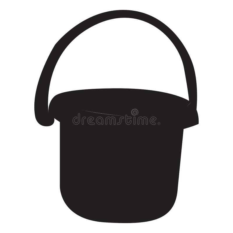 Isolated sand bucket toy stock vector. Illustration of monochrome ...