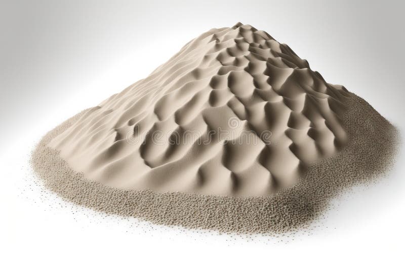 Isolated Sand Dunes on a White Background Stock Illustration ...
