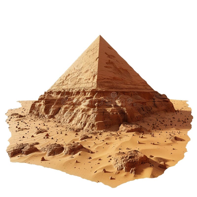 Isolated Sand Pyramid on Transparent Background Stock Photo ...