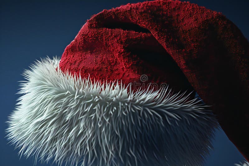 An Isolated Santa Hat in Red and White, High Quality, High Resolution ...