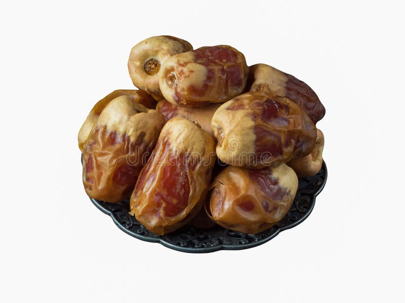Isolated Saudi Dates Sagai in a Bowl. Top View Stock Image - Image of ...
