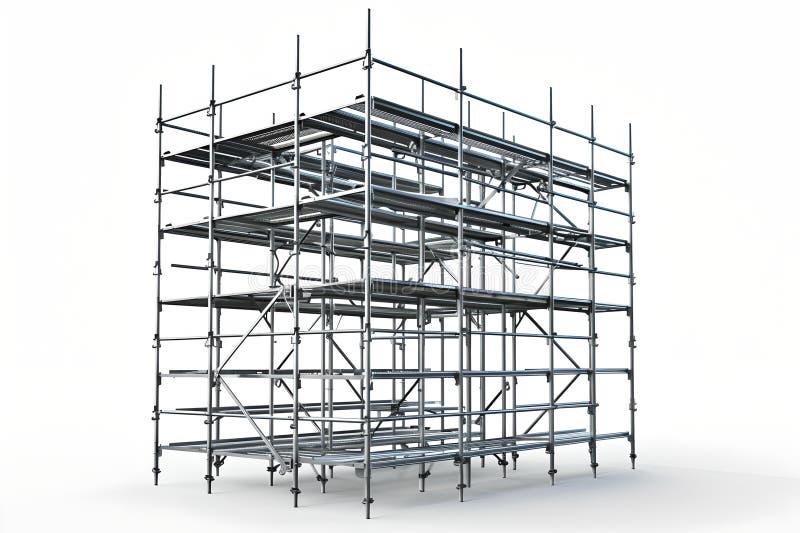 Isolated Scaffold Structure upon White Background. Sturdy Construction ...