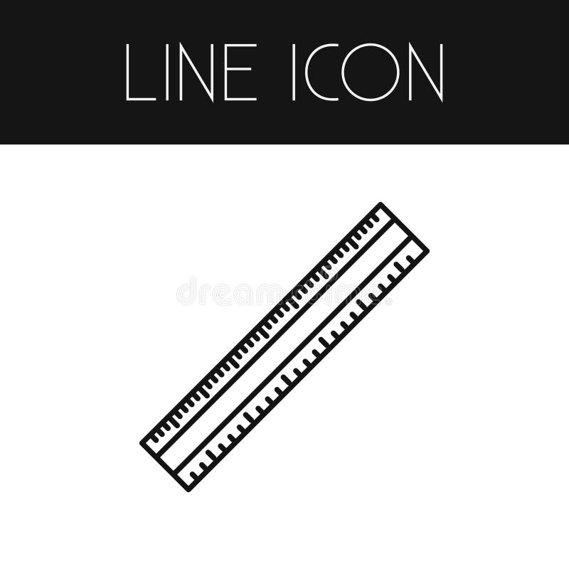 Isolated Scale Outline. Length Vector Element Can Be Used for Length ...