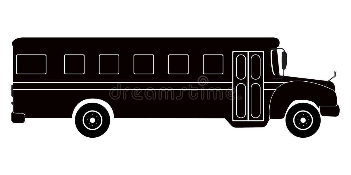 School Bus Silhouette Stock Illustrations – 6,710 School Bus Silhouette ...