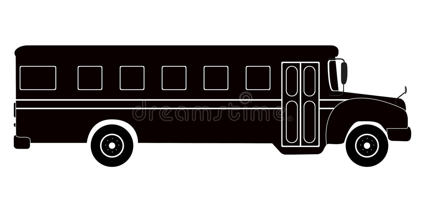 School Bus Silhouette Stock Illustrations – 6,710 School Bus Silhouette ...