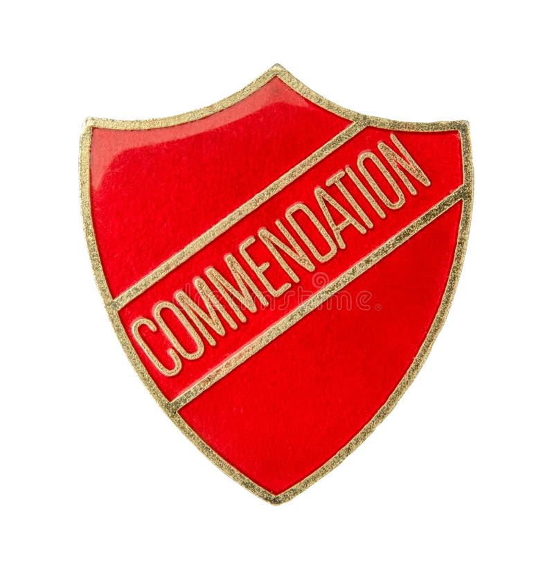 Isolated School Commendation Badge Stock Photo - Image of ...