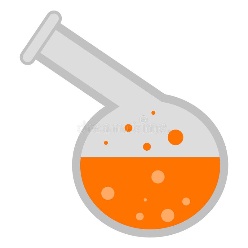 Isolated Science Lab Flask with a Liquid Stock Vector - Illustration of ...