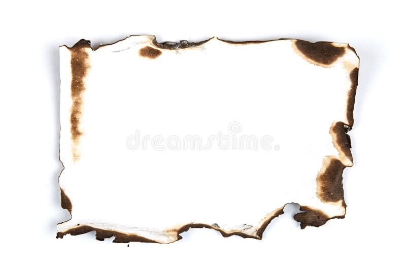 Isolated scorched paper stock image. Image of stained - 149608617