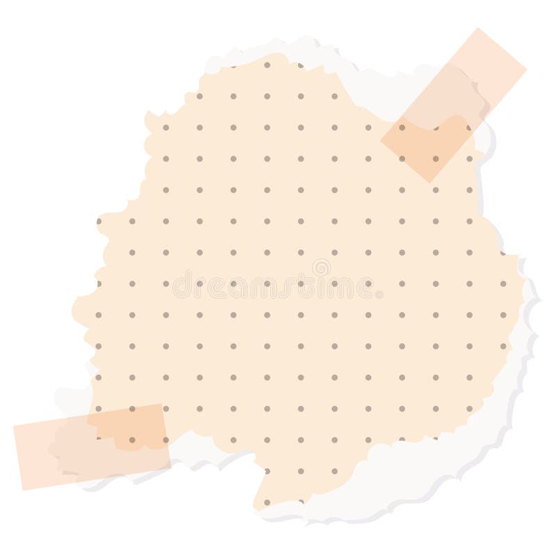 Isolated Scrap of Yellow Lined Paper or Cardboard with Tape. Vector ...