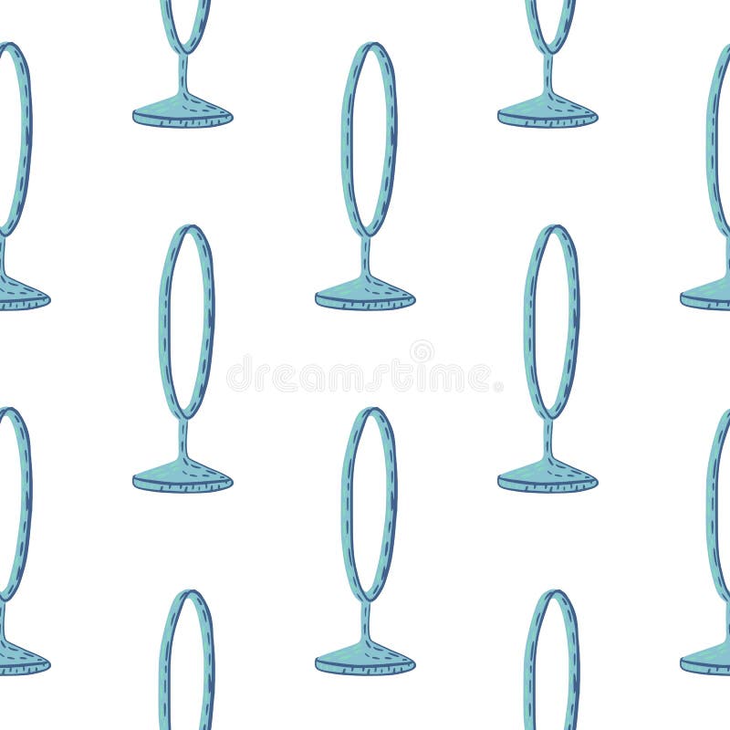Isolated Seamless Pattern with Doodle Blue Colored Circus Ring Shapes ...