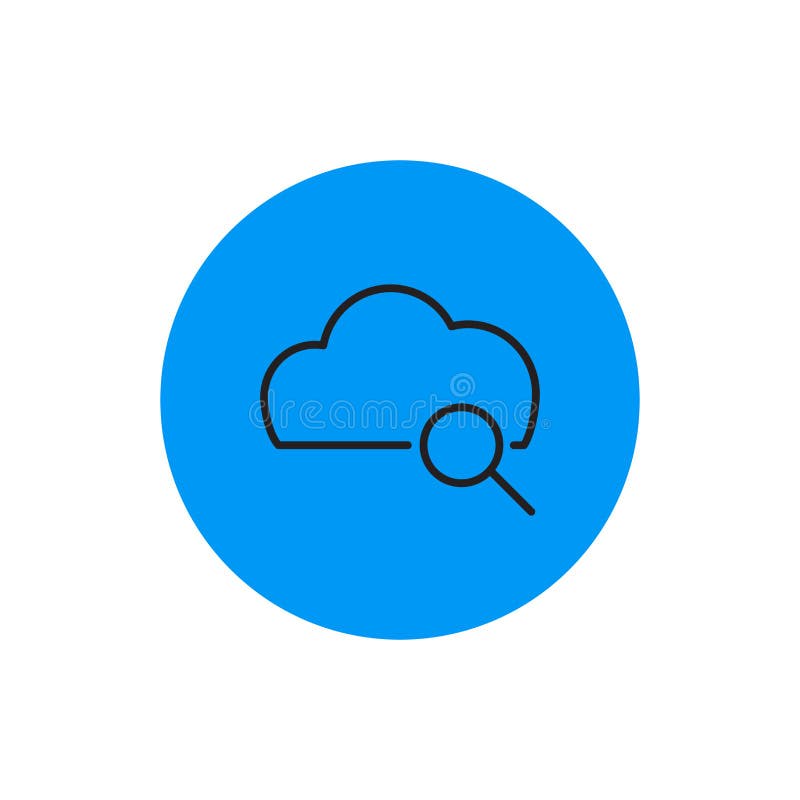 Isolated search blue logo stock vector. Illustration of concept - 205216619