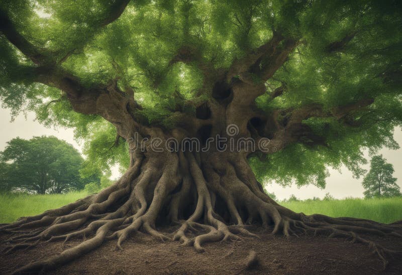 Isolated Section Plant Background Root Green Roots Tree Illustration ...