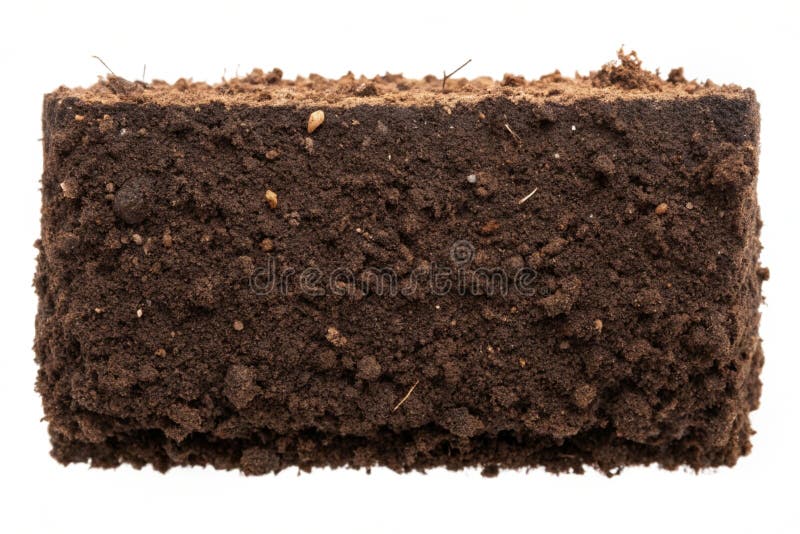 Soil Section Texture Isolated on White Stock Illustration ...