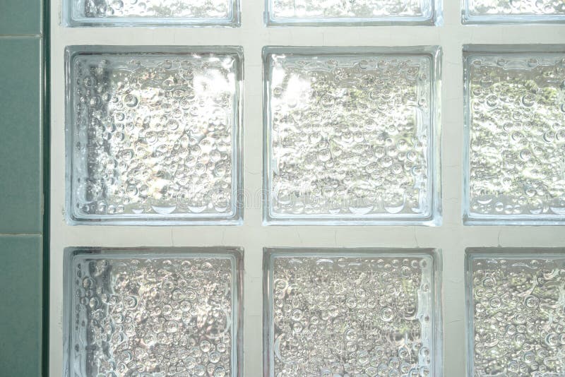 Isolated Clear Grey See through Transparent Four Square Bathroom Glass ...