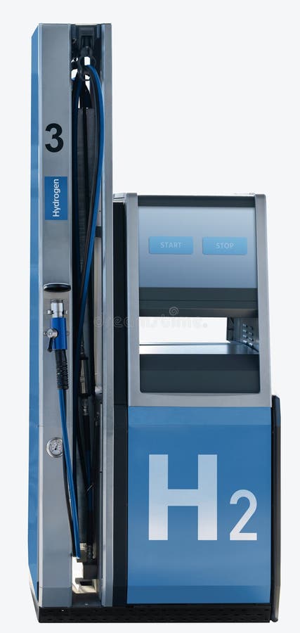 Isolated Self-service Hydrogen Filling Station Stock Image - Image of ...