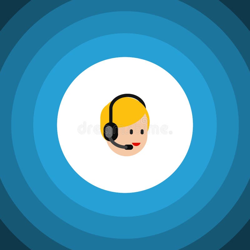Isolated Service Flat Icon. Call Center Vector Element Can Be Used for ...