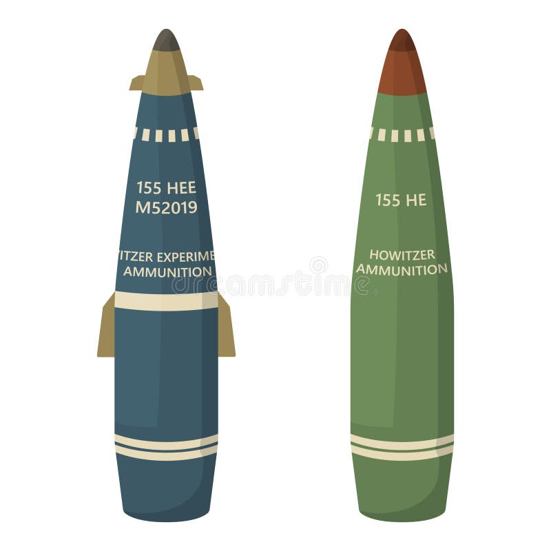 Modern Artillery. Isolated 3d Cannon. Top, Side View of Military Weapon ...