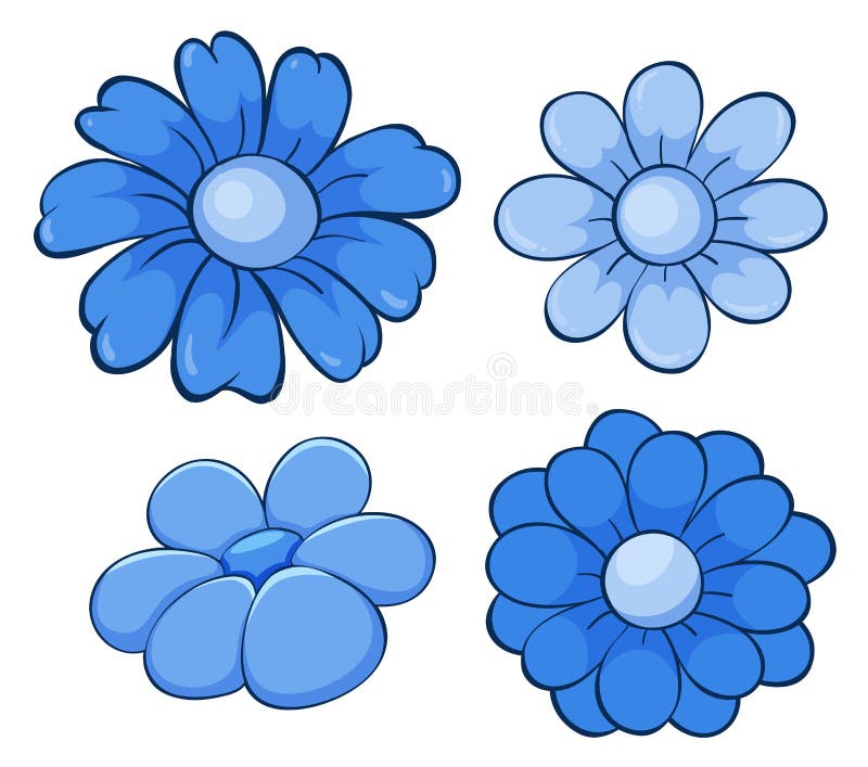 Cartoon Blue Flowers Stock Illustrations – 26,857 Cartoon Blue Flowers ...