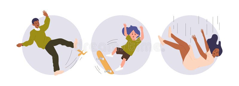 Isolated Set of Round Icon Composition with Different People Characters ...