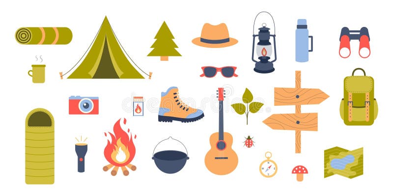 Vector Camping Camp Elements Stock Illustrations – 4,793 Vector Camping ...