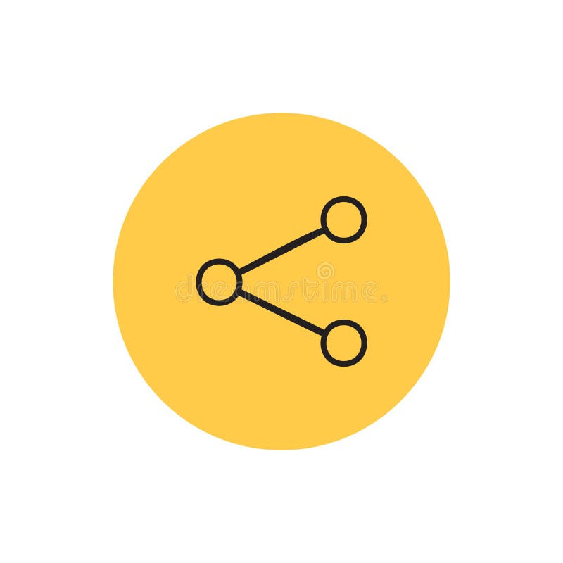 Isolated share yellow logo stock vector. Illustration of icon - 205216191