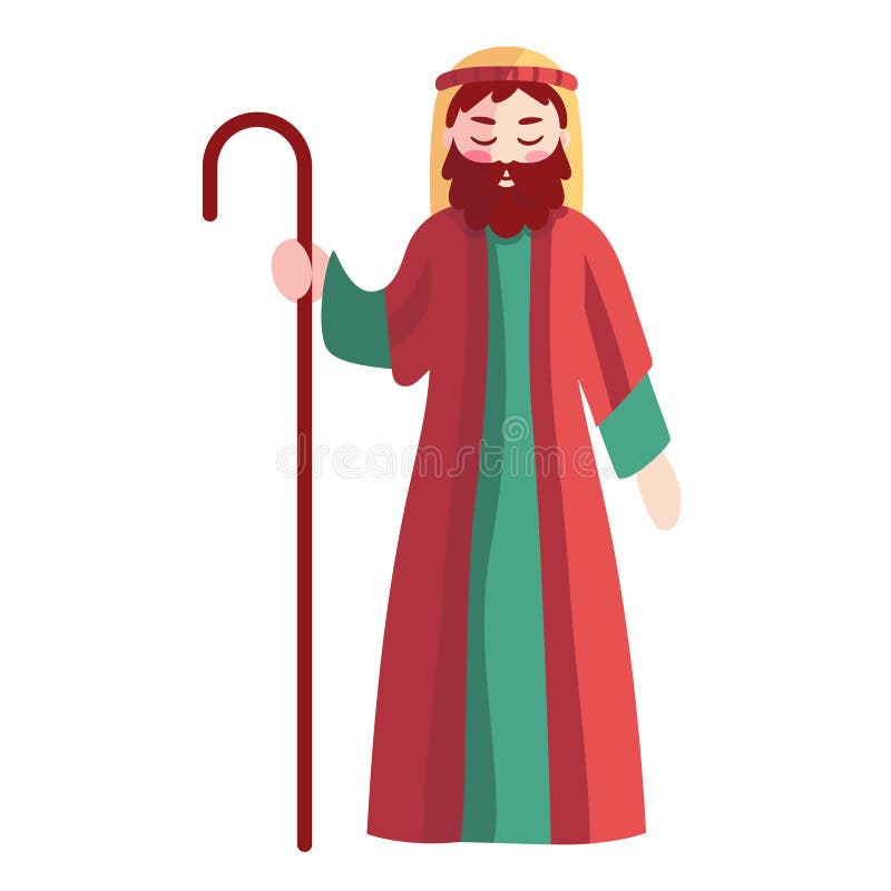 Isolated shepherd icon stock vector. Illustration of advent - 200327801