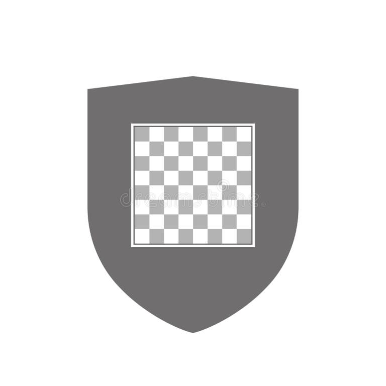 Isolated Shield with a Chess Board Stock Illustration - Illustration of ...
