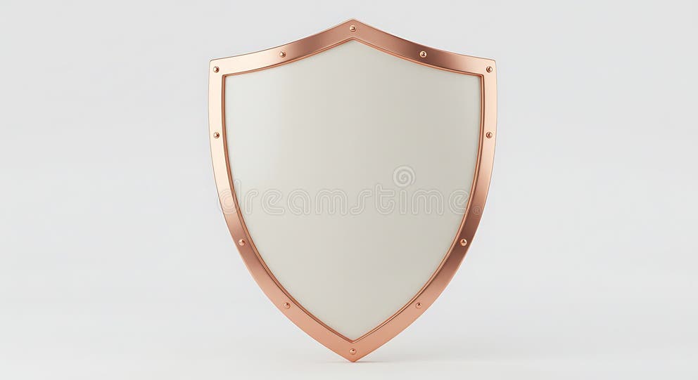 Rose Gold Shield stock illustration. Illustration of framing - 367914050