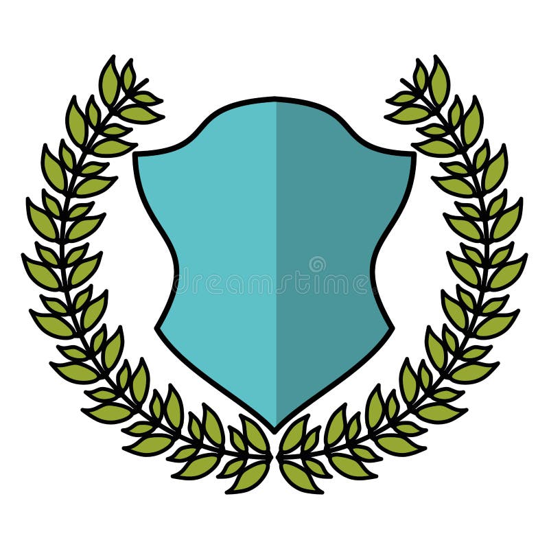 Isolated Shield Inside Wreath Design Stock Vector - Illustration of ...