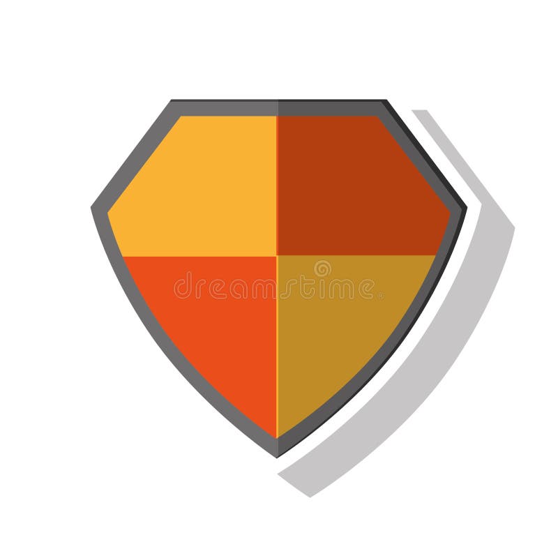 Isolated Shield of Security System Design Stock Vector - Illustration ...