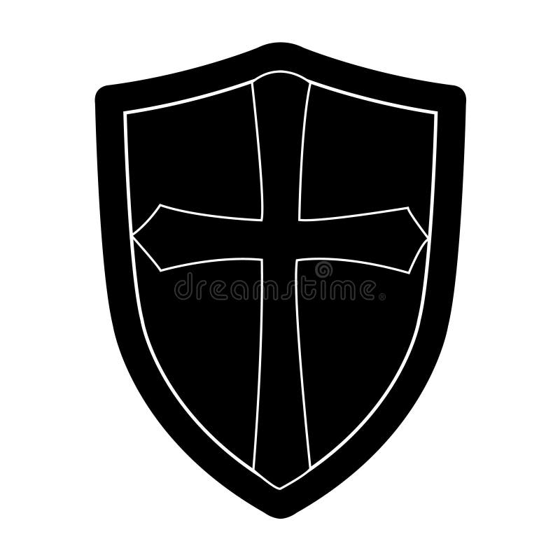Isolated Shield on White Background. Vector Illustration of a Shield ...