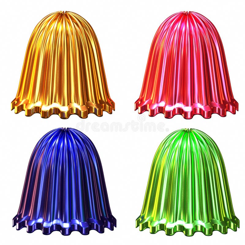 Isolated Shiny Decorative Colored Bells Stock Illustration ...