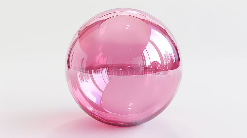 Isolated Shiny Pink Bubble on White Background Stock Illustration ...