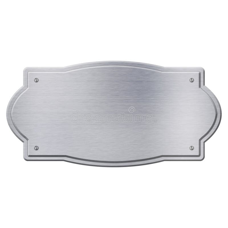 Isolated Shiny Steel Metal Plate Stock Image - Image of metal, design ...