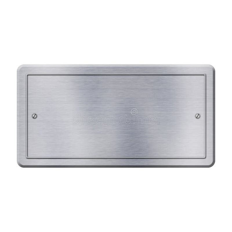 Isolated Shiny Steel Metal Plate Stock Image - Image of metal, design ...