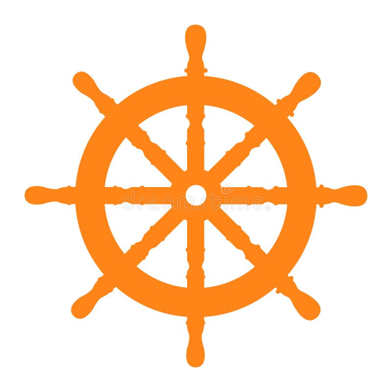 Ship navy wheel isolated stock vector. Illustration of captain - 26416021
