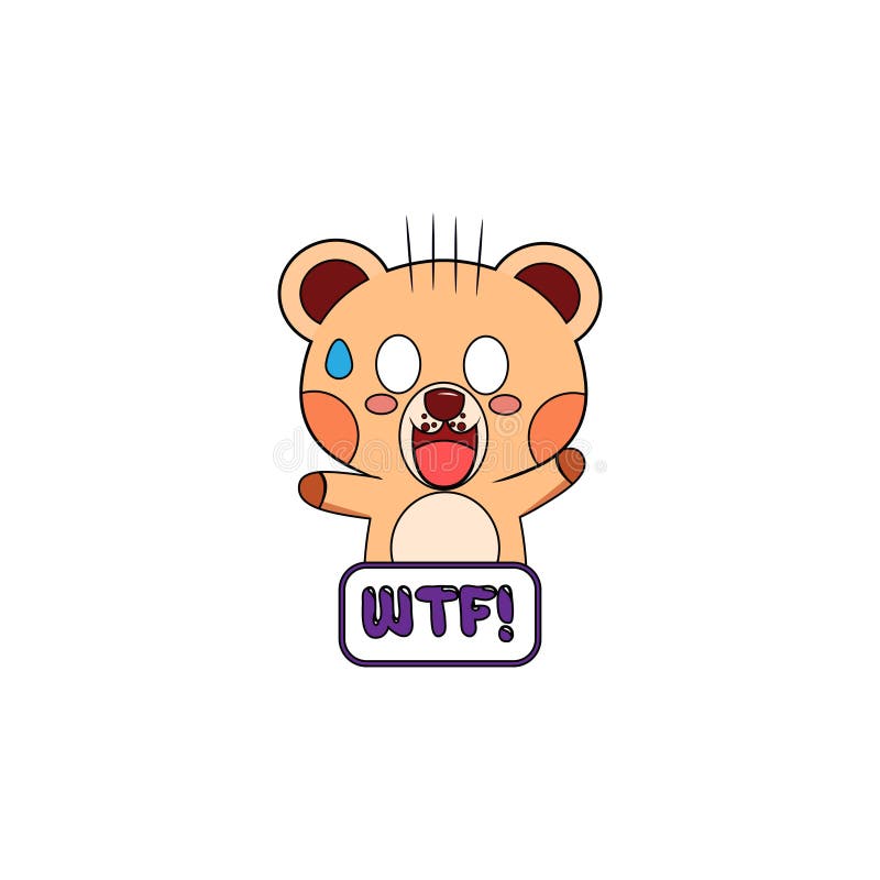 Isolated Shocked Bear Cartoon Stock Vector - Illustration of shock ...