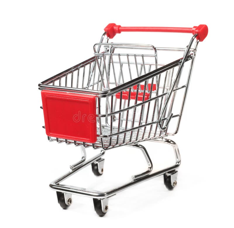 Isolated shopping trolley stock image. Image of supermarket - 19374419