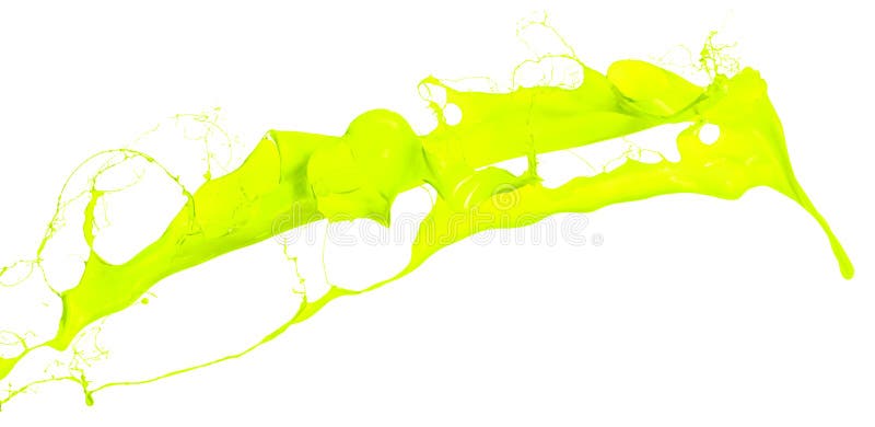 Isolated Shot of Green Paint Splash Stock Image - Image of flowing ...