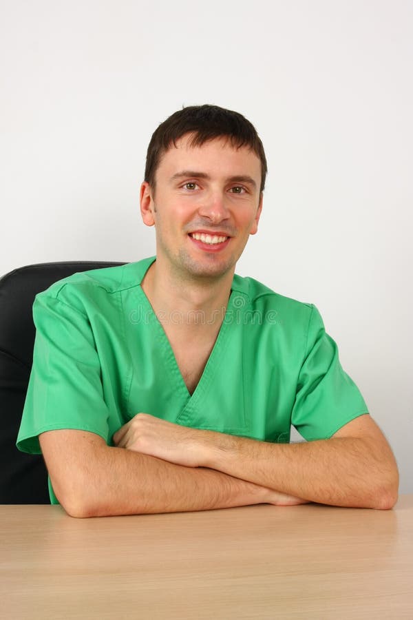 Isolated Shot of Smiling Male Doctor Stock Photo - Image of human ...