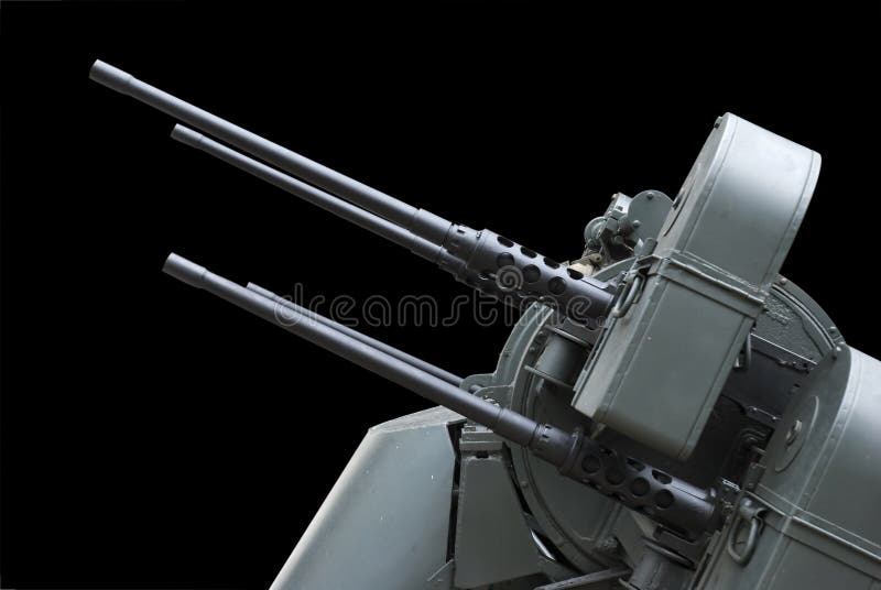 Anti Aircraft Turret Defense Guns on a Navy Ship Stock Photo - Image of ...