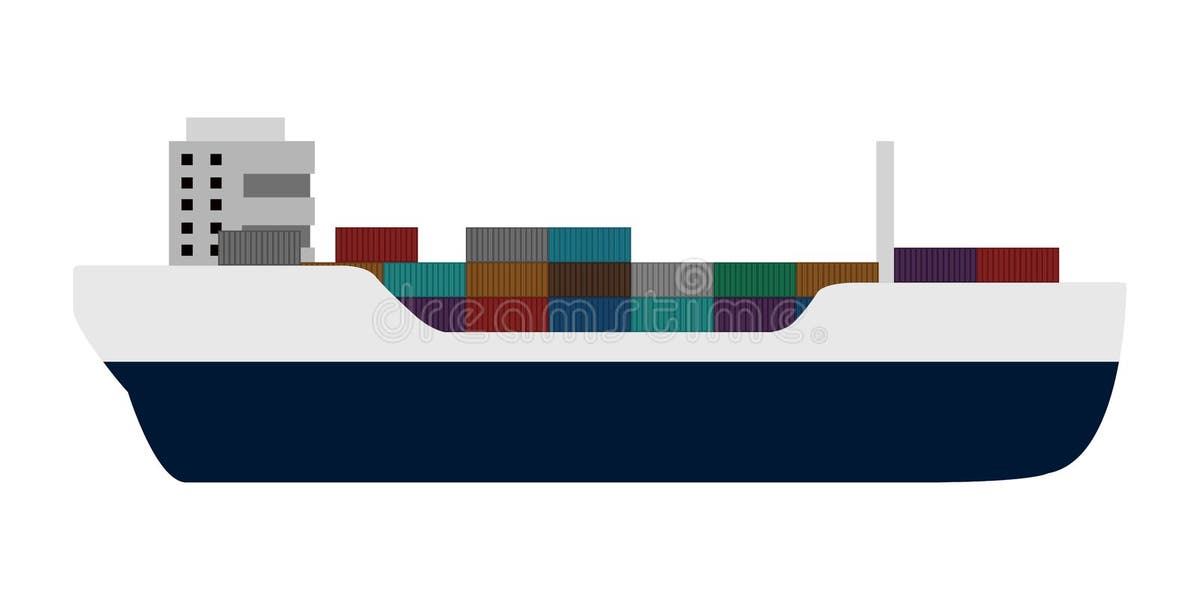 Clipart Container Ship Side View Stock Illustrations – 37 Clipart ...
