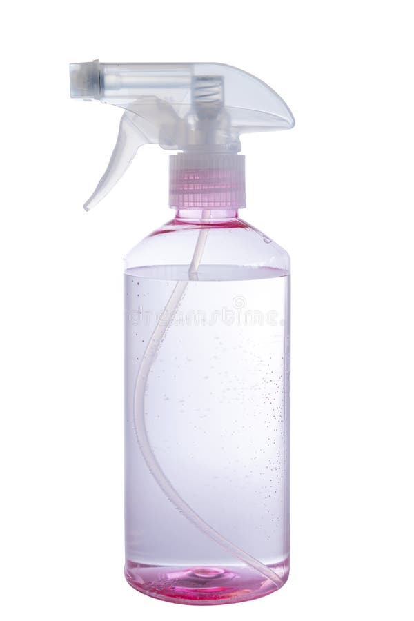 Isolated Side View of the Clear Spray Bottle Stock Image - Image of ...
